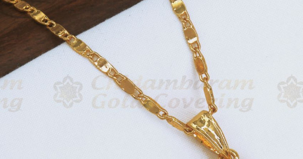 Light Weight Gold Plated Small Dollar Chain Lucky Stone Collection SMDR875