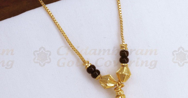 18 Inch Short Mangalsutra Chain Gold Plated Jewelry SMDR935