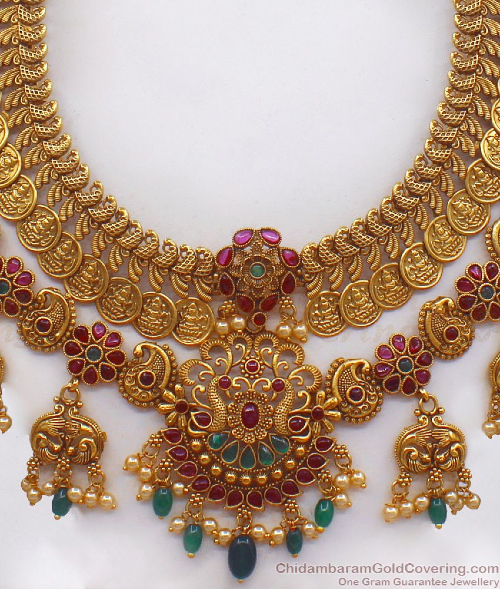 ANTQ1030 - Premium Antique Haram Vintage Look South Indian Double Layer ...