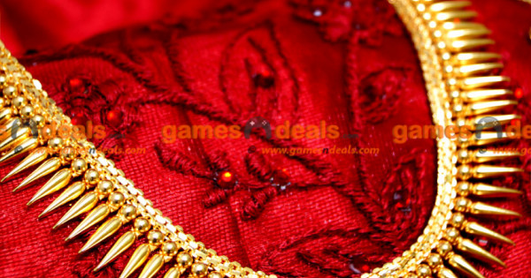 ARRG09 - Gold Plated Jewellery Traditional Mullai Poo Design Aaram