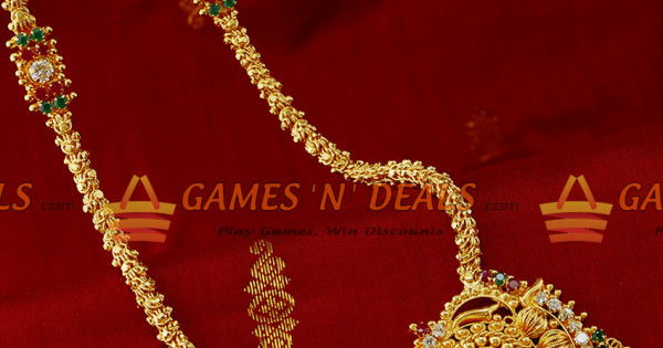 ARRG140 - South Indian AD Stone Mogappu and Dollar Kerala Jasmine Chain ...