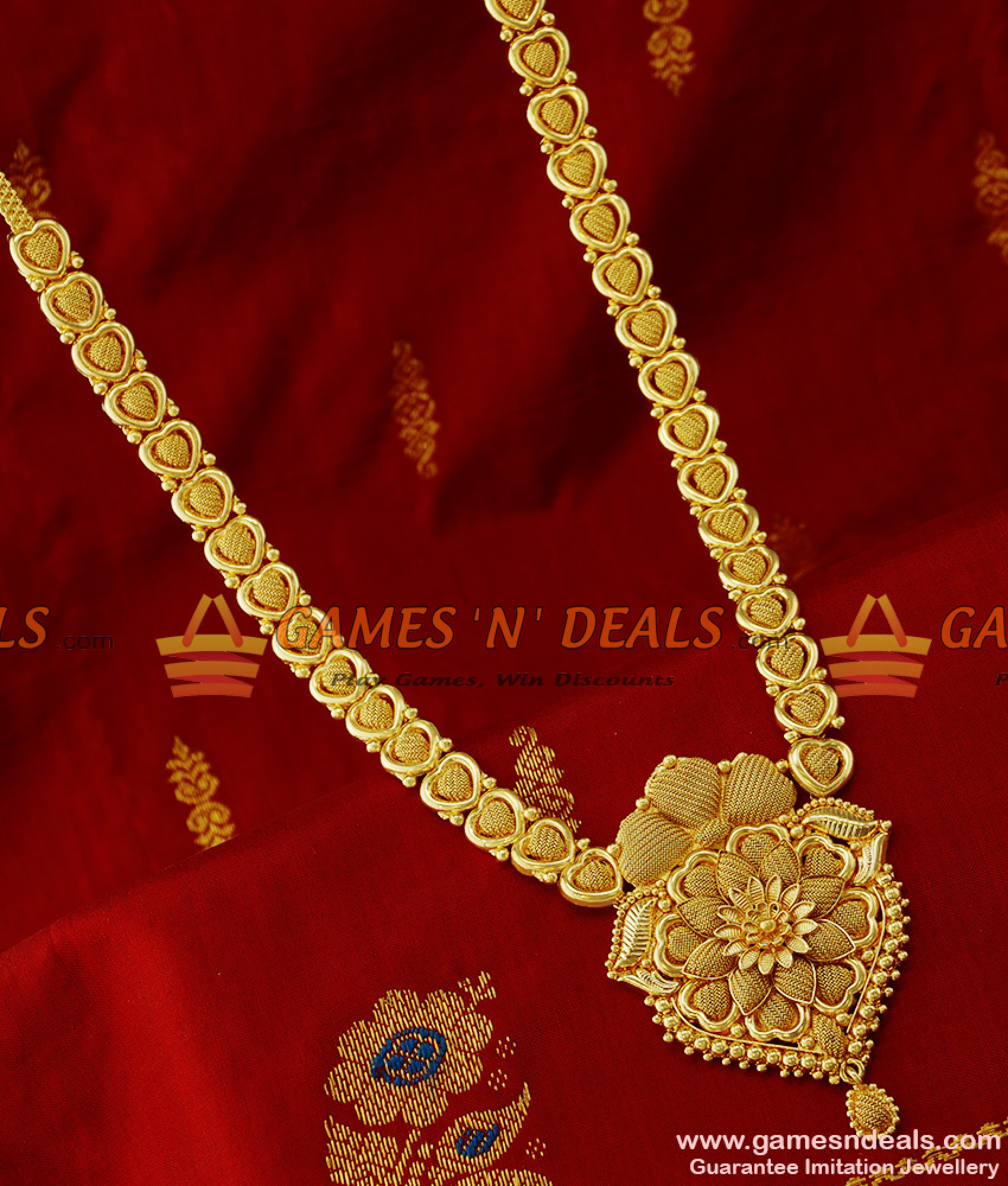 ARRG157- Unique Handmade Imitation Haaram Gold Plated Romanian Flower ...