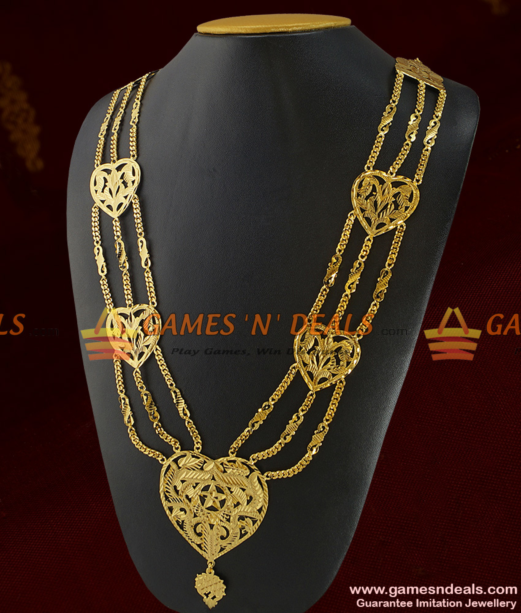 ARRG165 - Three Line Governor Maalai South Indian Heart Design ...