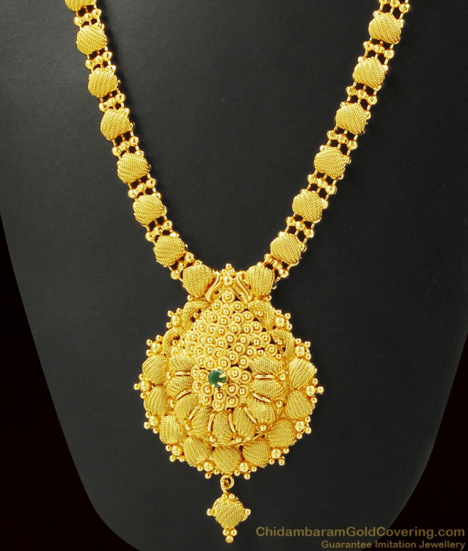 Kasu Malai, Ruby Stone Gold Plated Aaram, American Diamond Aaram ...