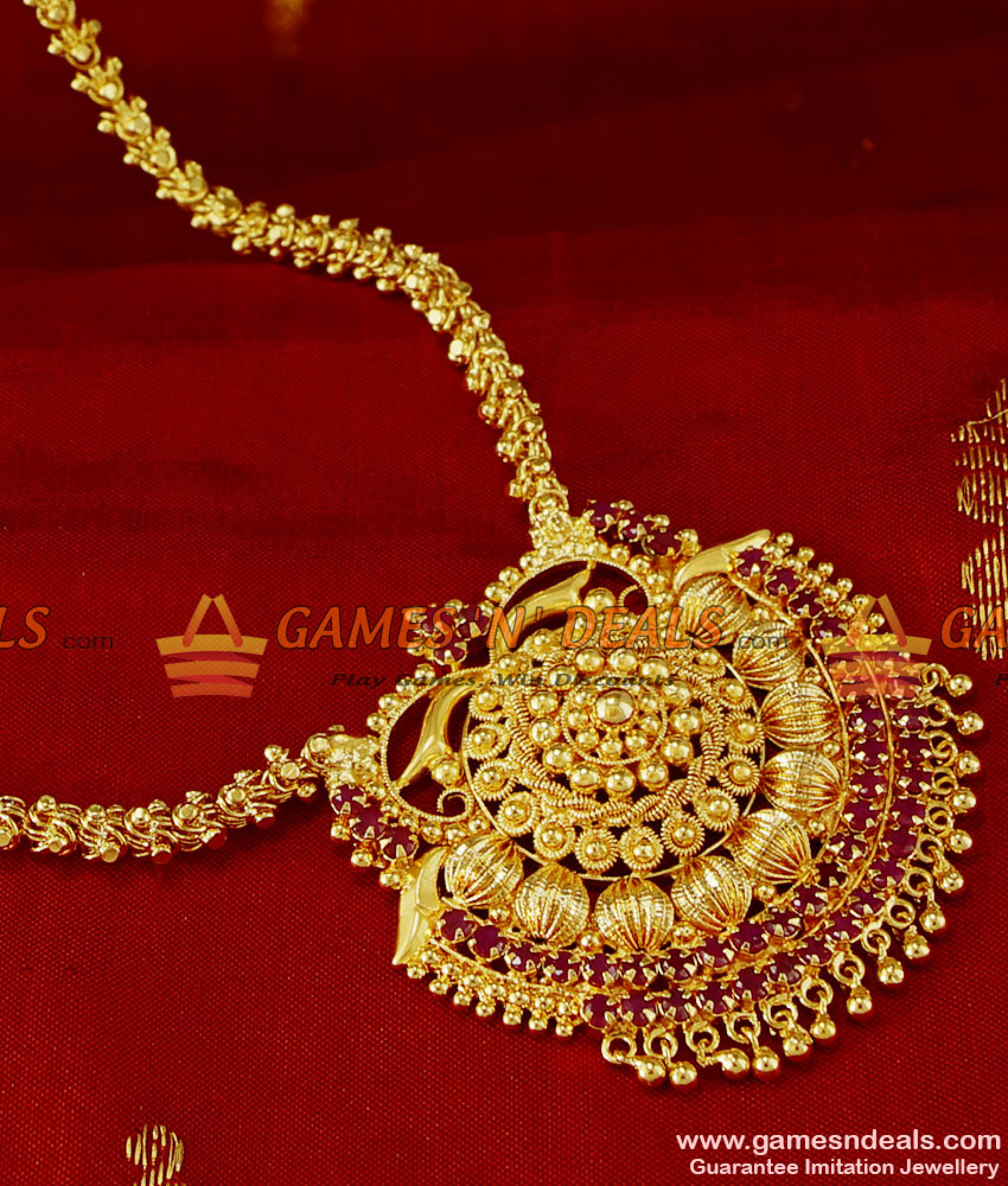 ARRG98 - South Indian AD Stone Mogappu and Dollar Kerala Jasmine Chain ...