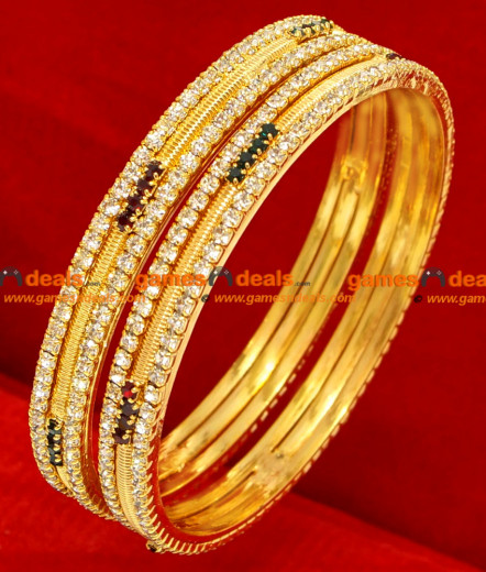 BR1005-2.6 Size Flower Design Broad Kada Screw Type Bangles