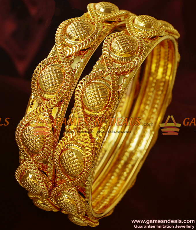 Gold Plated Bangles, Chidambaram Gold Covering Bangles