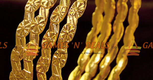 Vendaka Muthu Gold Plated Four Pieces Ethnic Design Imitation Bangle