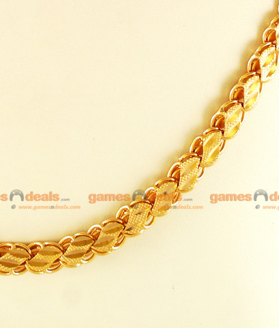 CKMN61 - Pavala Mani Malai One Gram Gold Chain Design For Daily Use