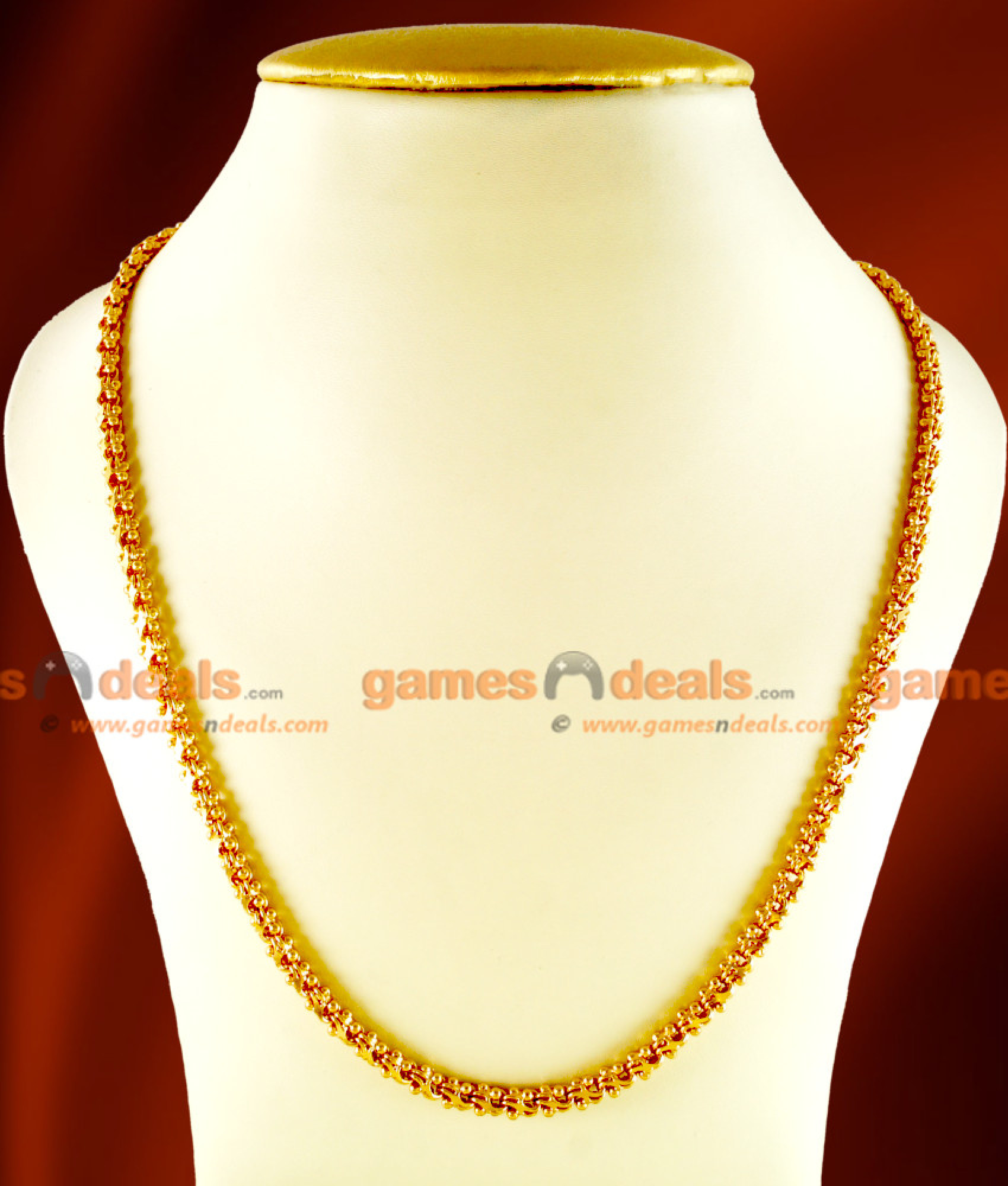 CHRT19-LG - 30 inches Gold Plated Jewelry Kerala Sundari Design South ...