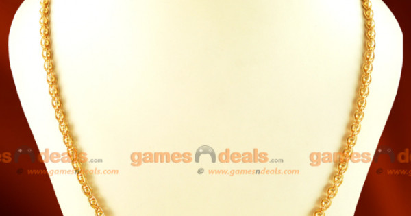 CKMN07 - Gold Plated Kerala Pure Mani Thick Chain