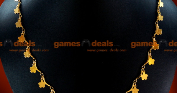 SMDR07 - 24ct Gold Plated Short Chain Flower Design