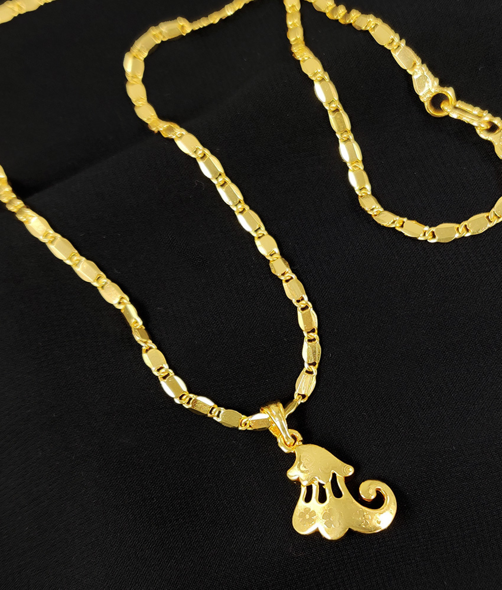 Real 22kt Gold Plated Pendant without Stones for Girls