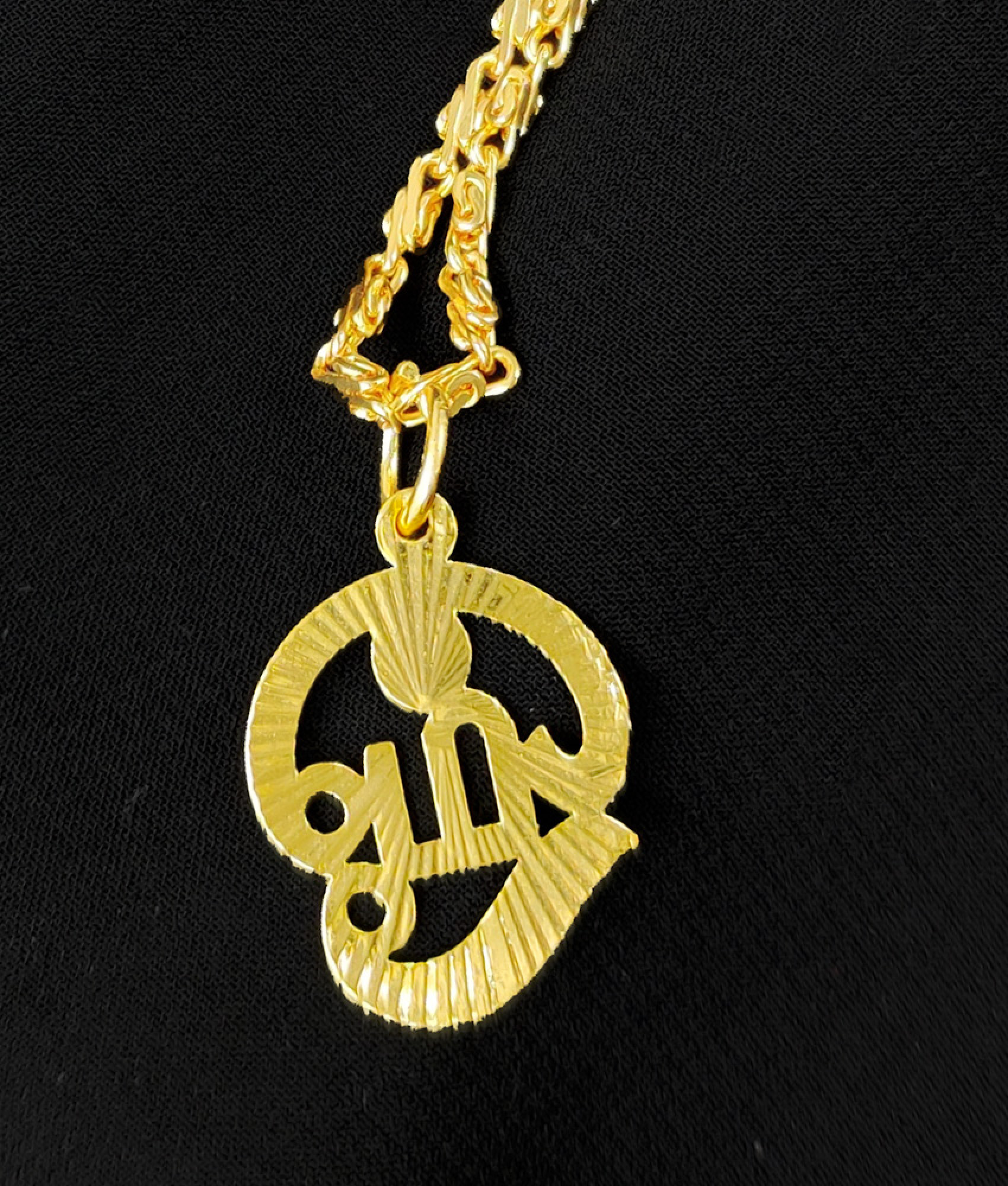 24kt Gold Plated Tamil OM Dollar for Girls and Boys