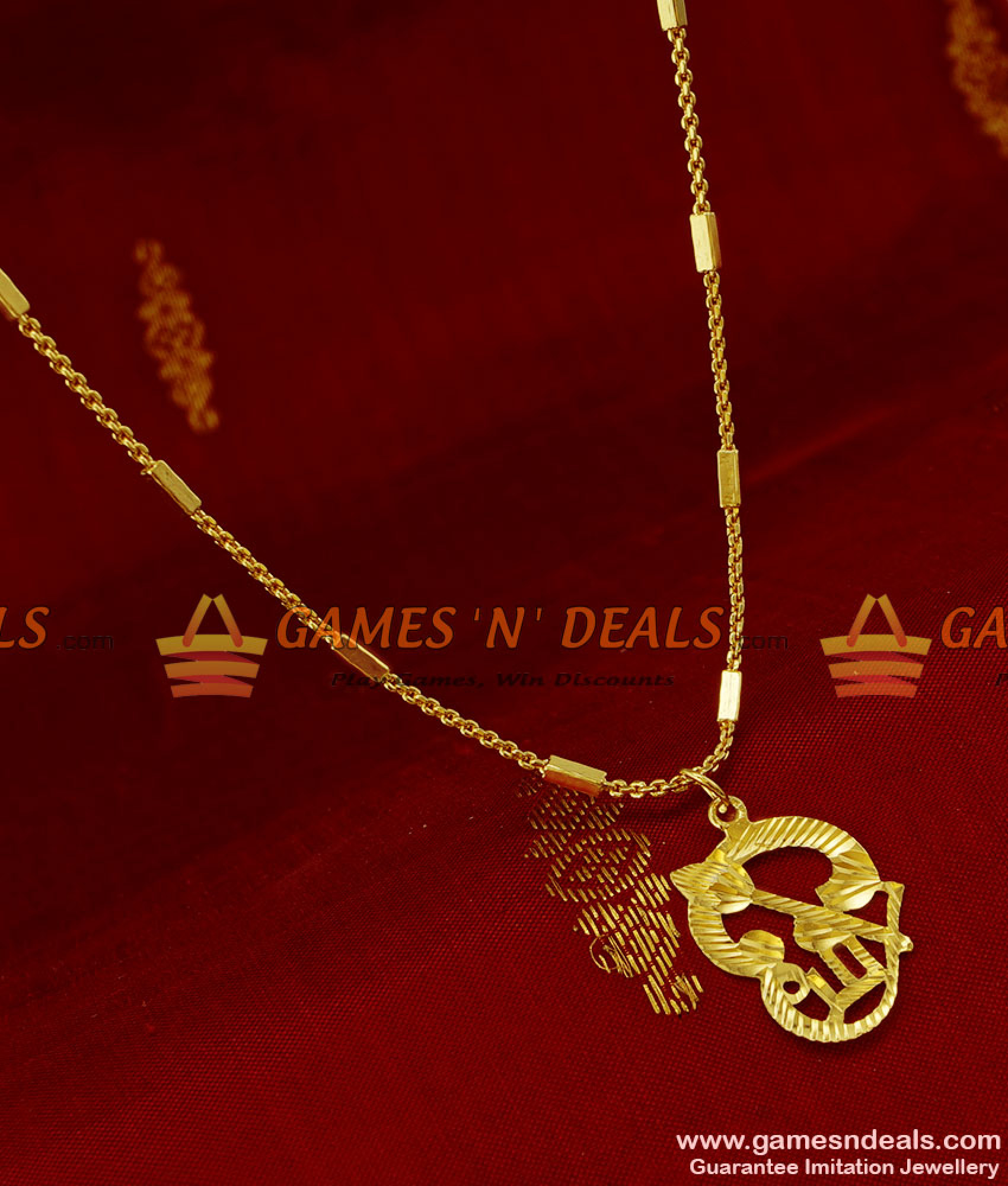 SMDR75 - Short Chain with Medium Size Om Vel Murugan Pendant Fashion ...