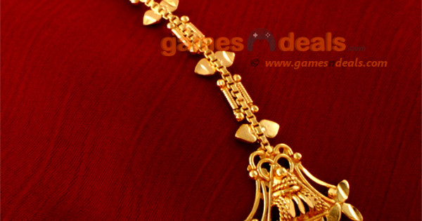 NCHT01 -Chidambaram Gold Plated Traditional Nethi Chutti / Mang Patti ...