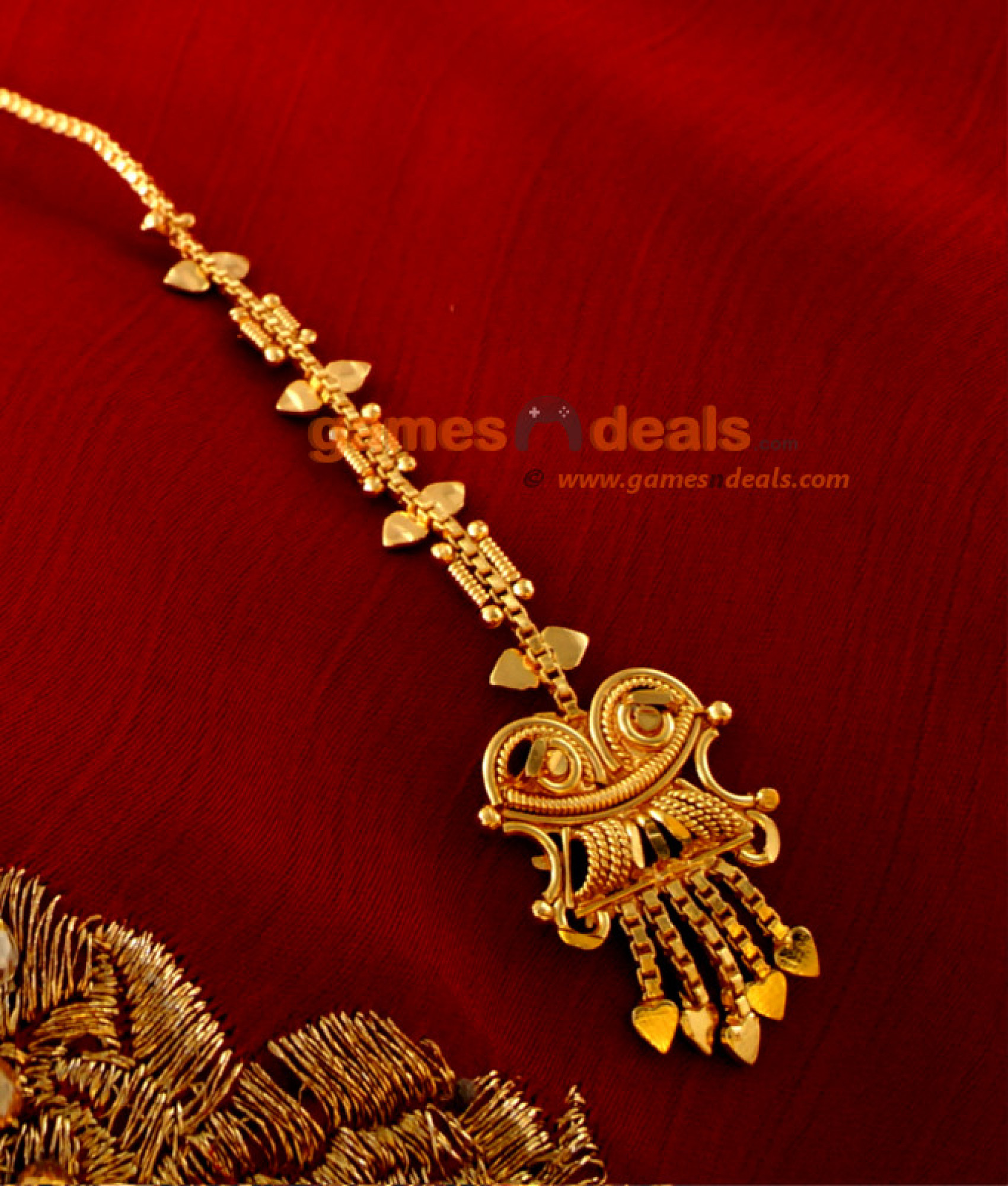 NCHT04 - Chidambaram Gold Plated Traditional Nethi Chutti / Mang Patti ...