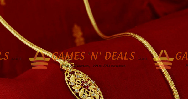 MCH003 - South Indian Gold Plated Mogappu Dollar Daily Wear Saradu Chain