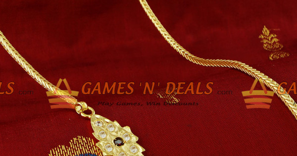 MCH009 - Aiympon AD Stone Mogappu Dollar Daily Wear Thali Saradu Design ...