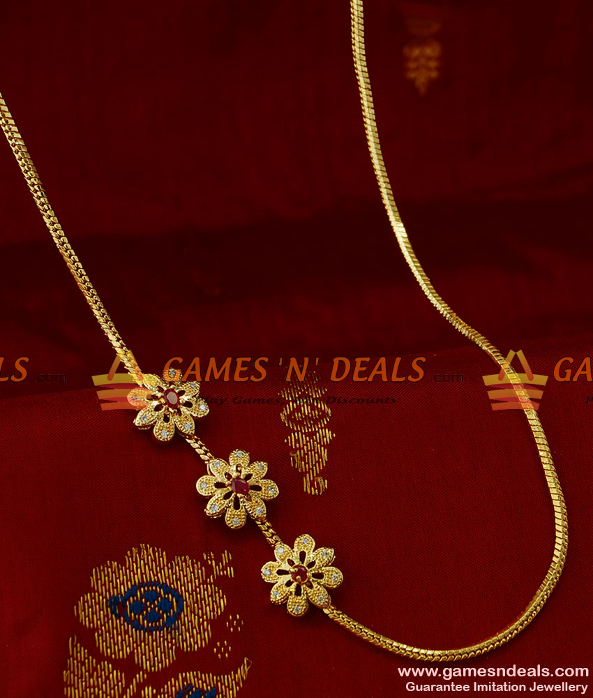 MCH032 - Aduku Flower AD Stone Mogappu Dollar Daily Wear Thali Saradu ...