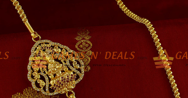 MCH039 - Grand Lakshmi Dollar Full Zircon Stone Mogappu Daily Wear ...