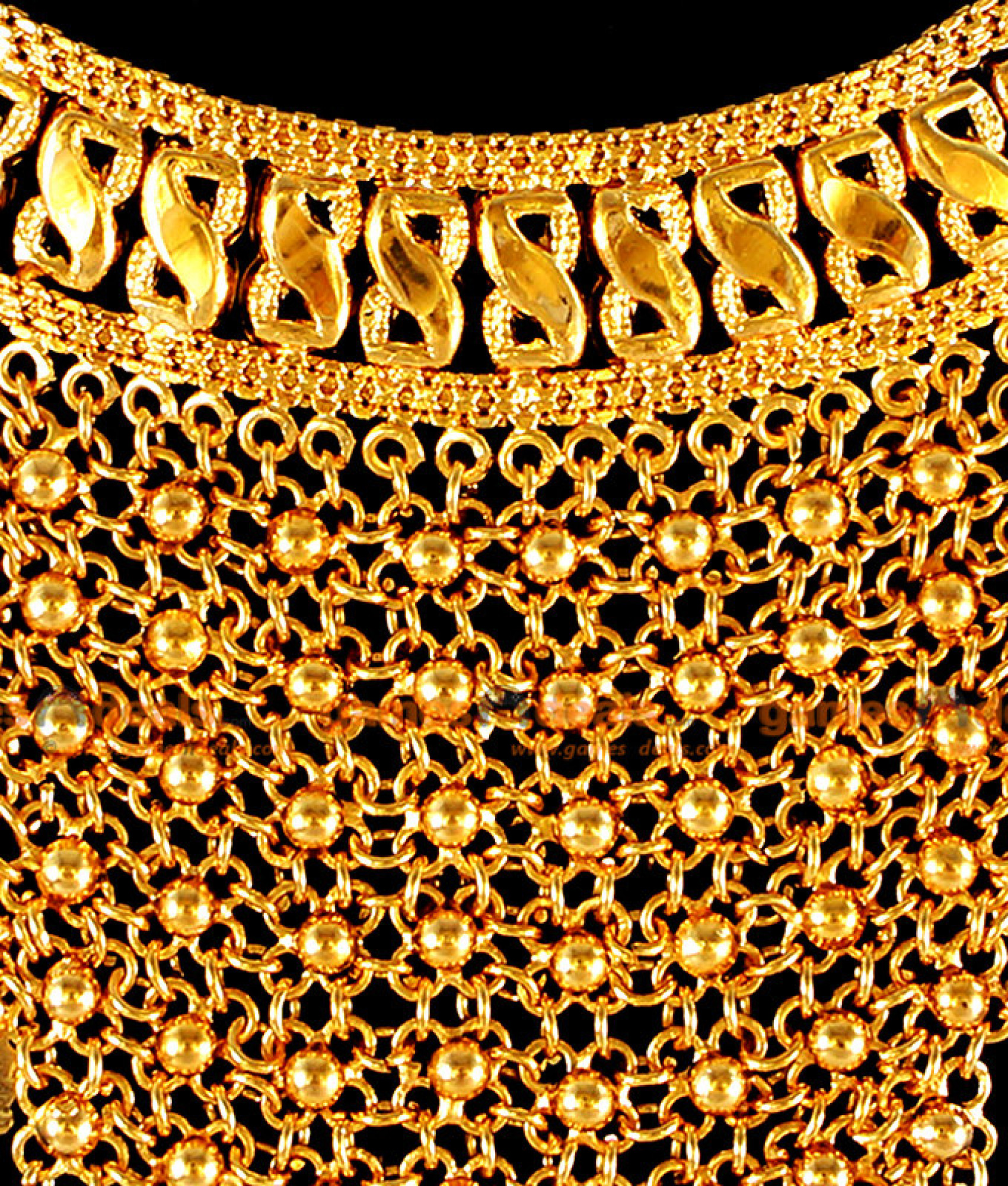 NCKN01 One gm Chidambaram Gold Plated Jewellery Arabian Choker Design ...