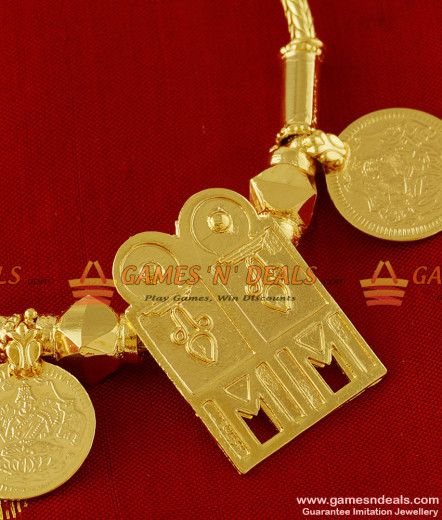 THAL09 Gold Plated Jewelry Keelpoo Lakshmi Kasu Thali South Indian ...
