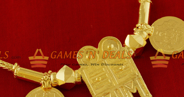 THAL10 Gold Plated Jewelry Shivan Thali Lakshmi Kasu South Indian ...