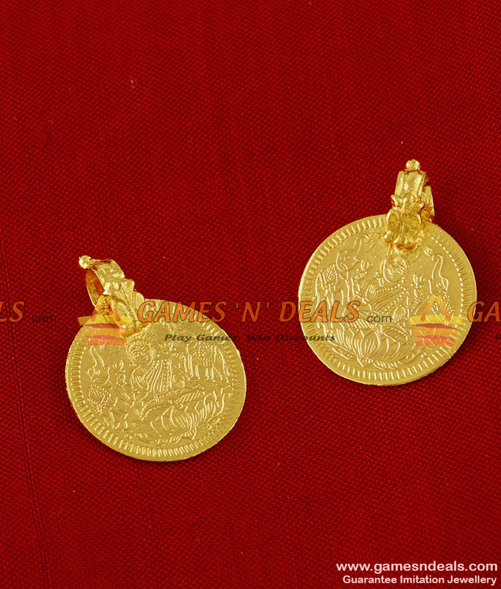 THAL15 Gold Plated Imitation Jewelry Thali Lakshmi Coin Kasu Set Design ...