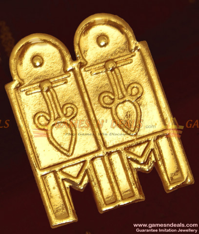 One Gram Gold Finish Andra Double Pottu Thali Model For Traditional ...