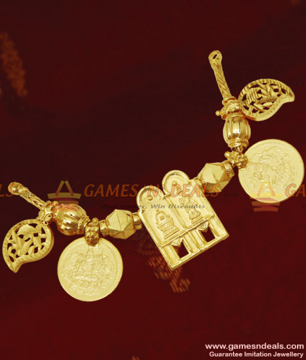 One Gram Gold Finish Andra Double Pottu Thali Model For Traditional ...