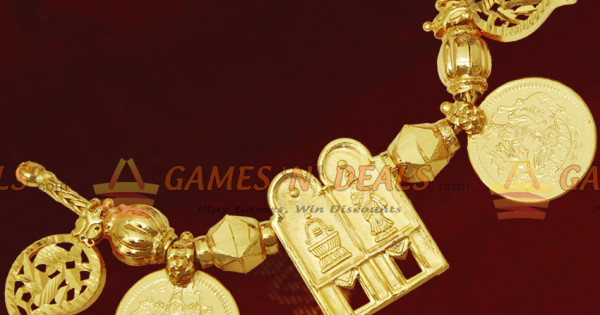 Meenakshi Sundareshwar Thali | Lakshmi Kasu Mango Leaf THAL32